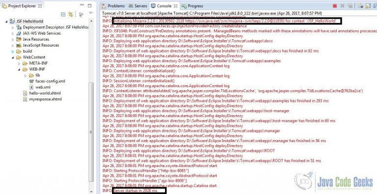 Jsf Example With Eclipse And Tomcat Java Code Geeks