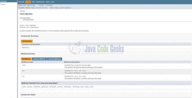 How To Write Java Doc Java Code Geeks