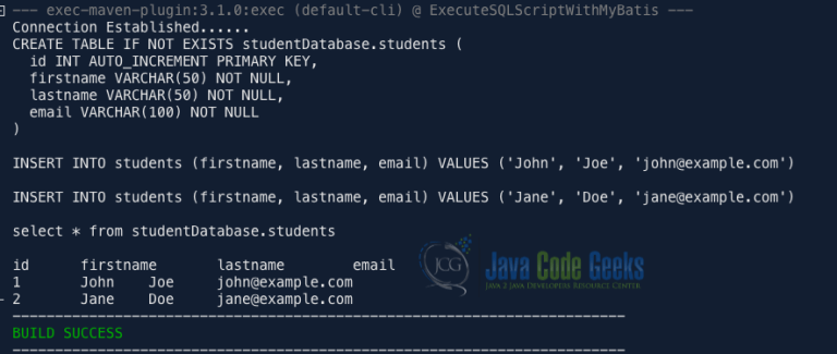 Running A Sql Script File In Java Java Code Geeks